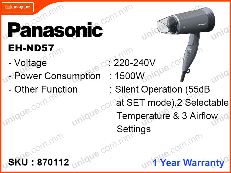 Panasonic EH-ND57 1500W Hair Dryer – unique.com.mm