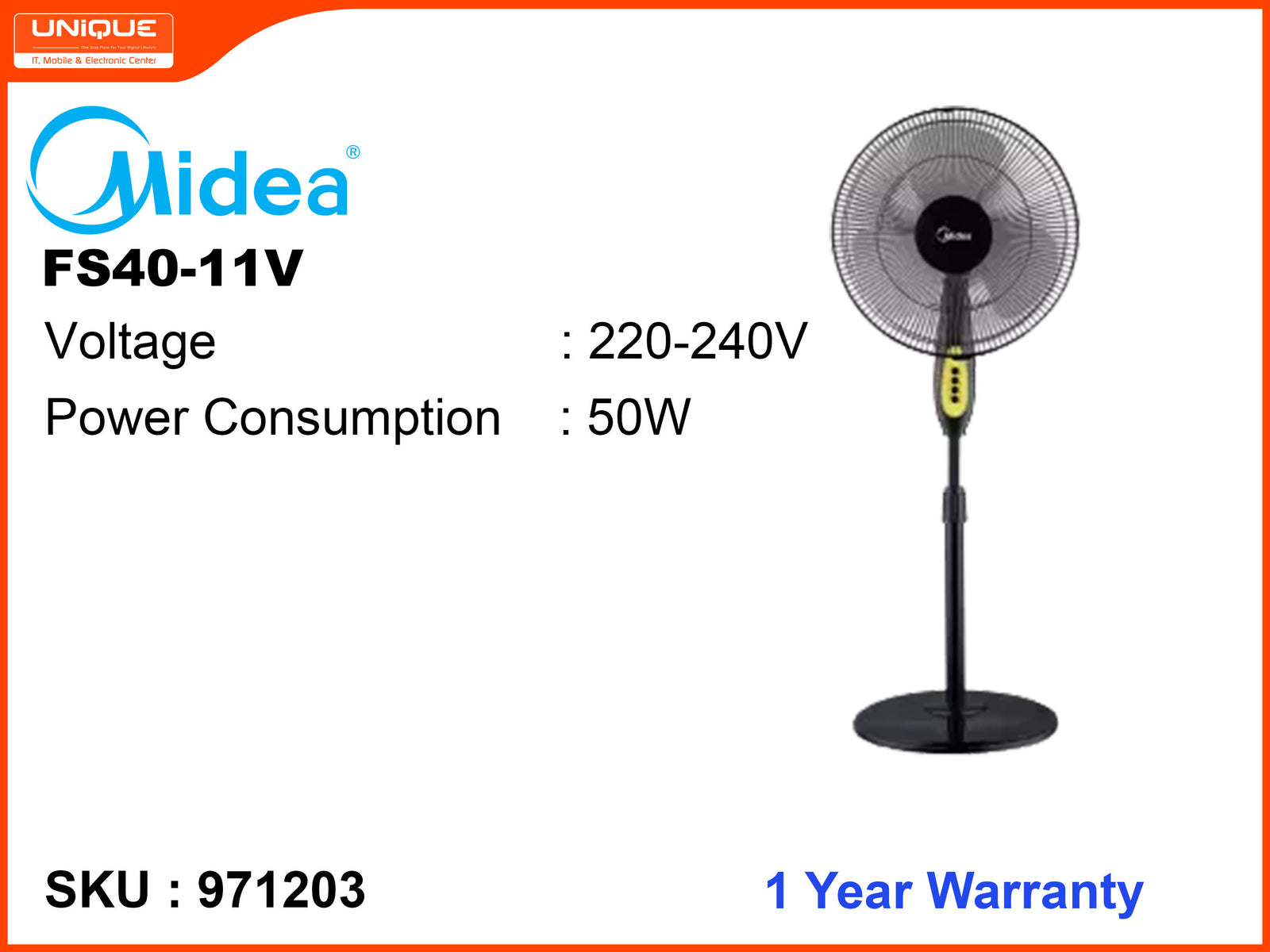 Midea FS40-11V Stand Fan – unique.com.mm