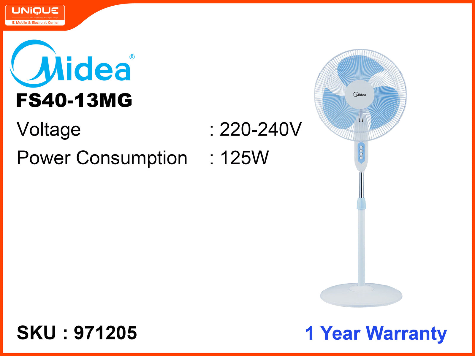Midea FS40-13MG Stand Fan – unique.com.mm